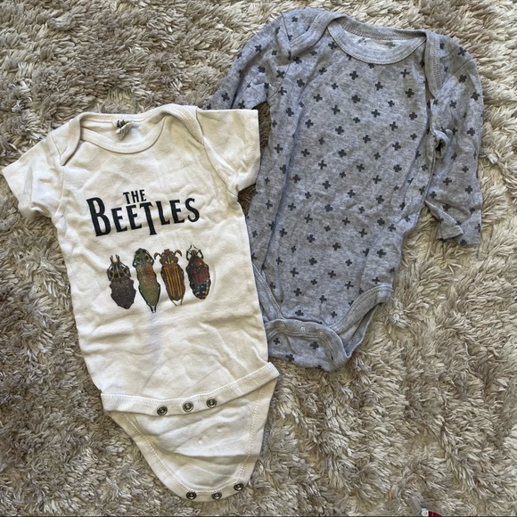 Bon Bebe | One Pieces | Lot Of 2 Bon Bebe 3 Month The Beetles Organic ...